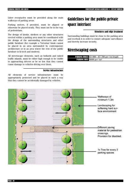 PARKING STREETS AND AREAS