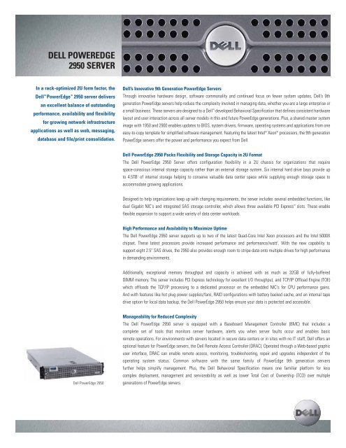 DELL POWEREDGE 2950 SERVER