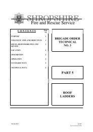 13.5 Metre Ladders - Shropshire Fire and Rescue Service