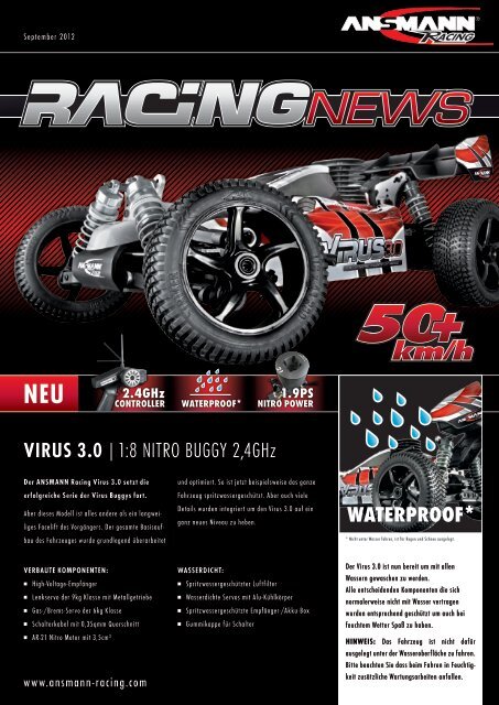 Virus 3.0 | 1:8 Nitro Buggy 2 4ghz WATERPROOF* - Ansmann