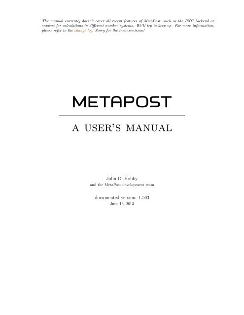 MetaPost: A User's Manual - TUG
