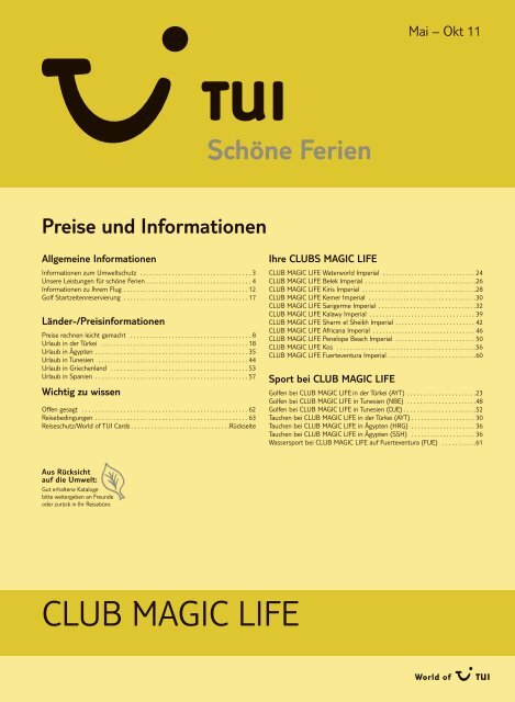 club magic life - tui.com - Onlinekatalog