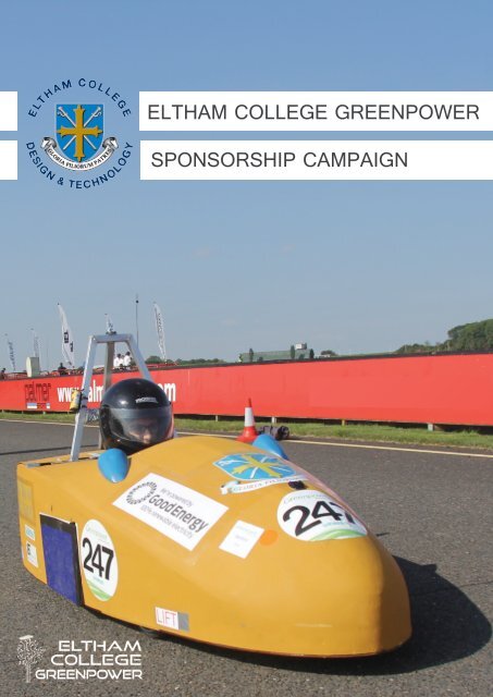 Eltham College Greenpower Sponsorship Pack
