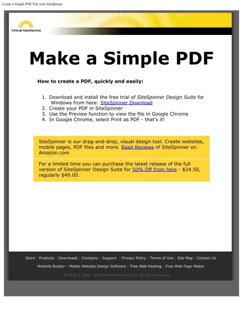 Make a Simple PDF