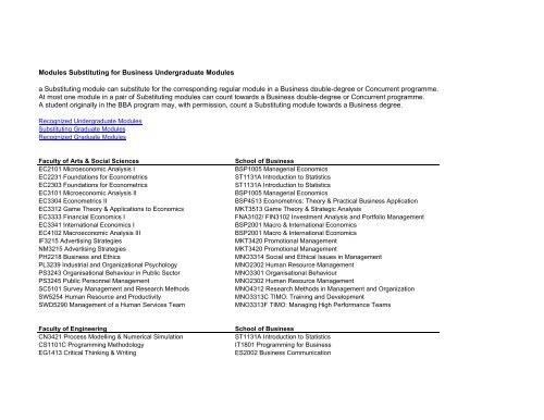 Substituting - NUS - BBA