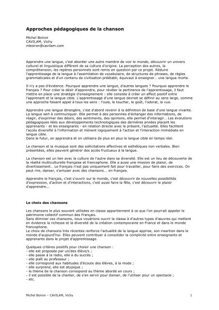 le role de la chanson dans l'apprentissage des langues