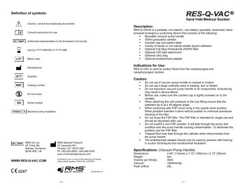 RES-Q-VAC Manual