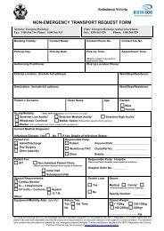 rural non-emergency transport request form - Ambulance Victoria
