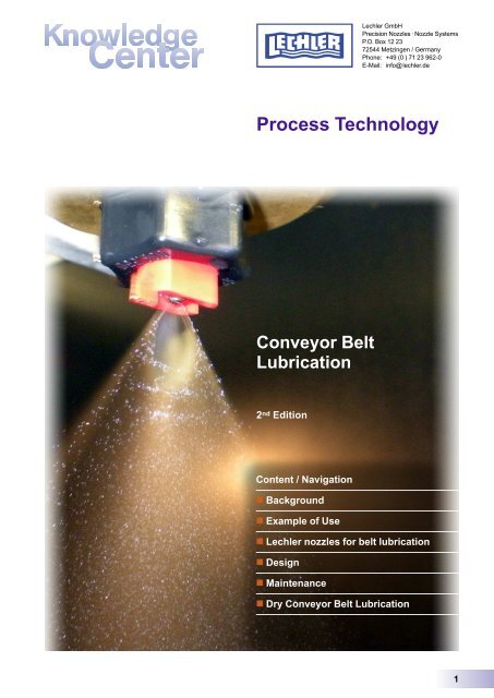 Conveyor Belt Lubrication
