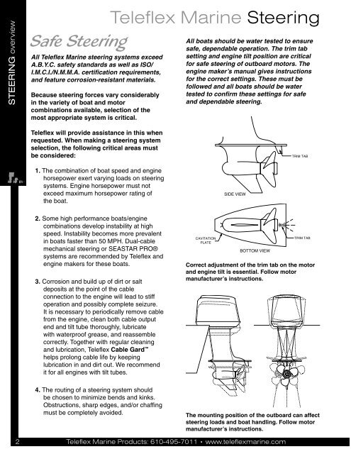 TELEFLEX MARINE STEERING SYSTEMS - Eastern Marine