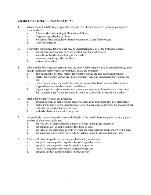 Chapter 6 MULTIPLE-CHOICE QUESTIONS 1. Which one of the ...