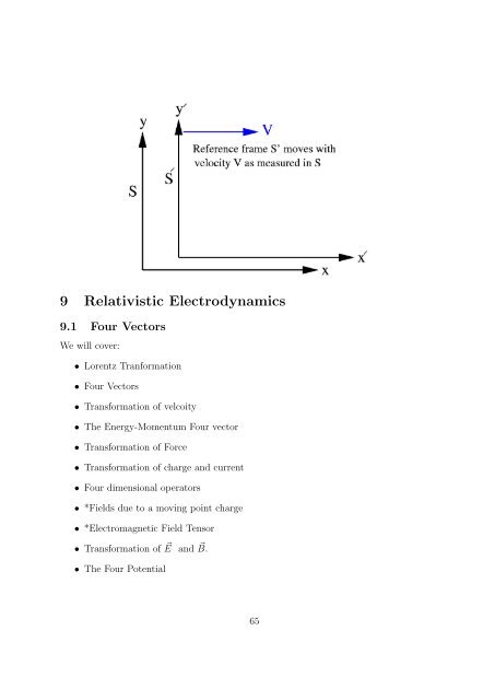 9 Relativistic Electrodynamics