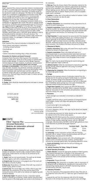 Filtek Supreme Plus IFU - NA - Dental Lab â High Quality Dental ...