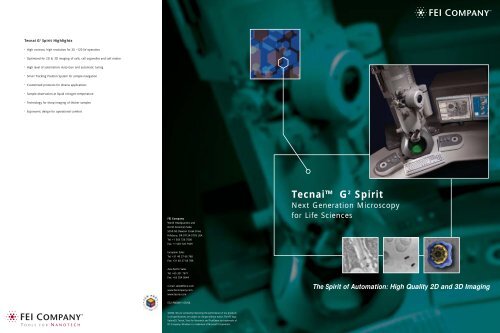 Tecnai™ G2 Spirit Product Brochure - FEI Company