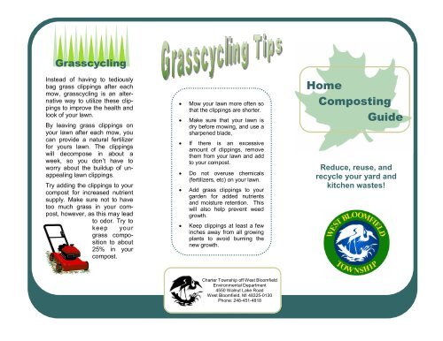 Composting brochure (PDF) - West Bloomfield Township