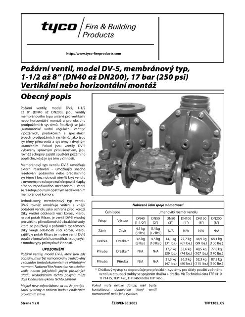 8 Inch - Tyco Fire Products