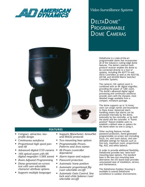 DeltaDome Programmable Dome Camera Range - Tyco EMEA ...