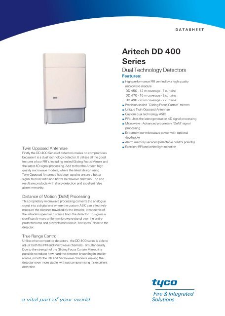 DD400 Series Dual Technology Detectors