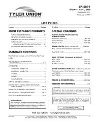 Price List - Tyler Union