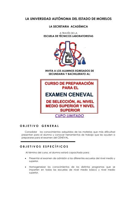 cupo limitado - Universidad Autónoma del Estado de Morelos