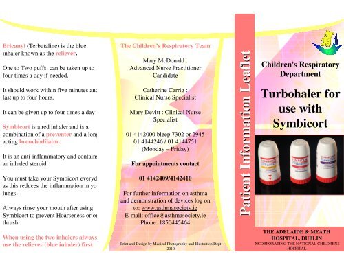 Respiratory Symbicort Turbohaler - Adelaide and Meath Hospital ...