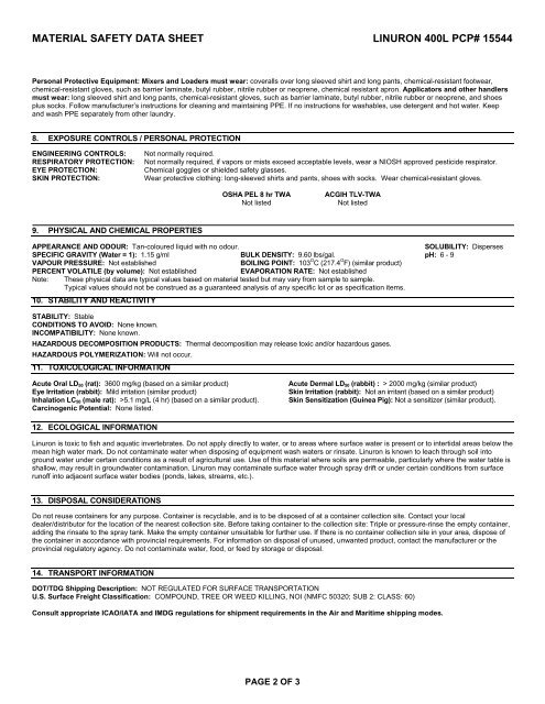 MATERIAL SAFETY DATA SHEE