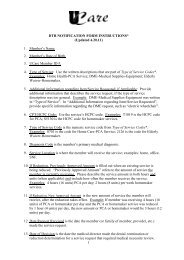 PCA ASSESSMENT REQUEST FORM - UCare