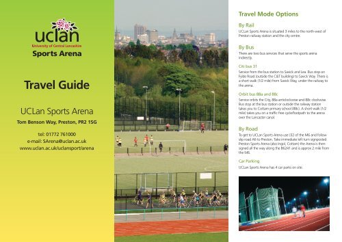 Routes to UCLan Sports Arena - University of Central Lancashire