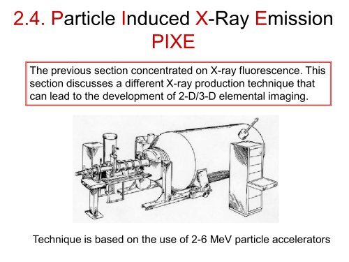 2.4. Particle Induced X-Ray Emission PIXE