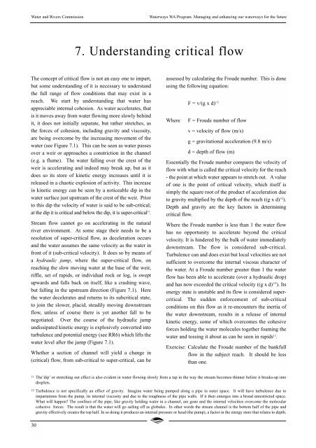 7. Understanding critical flow