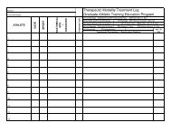 Rehabilitation Program Log Graduate Athletic Training Education ...