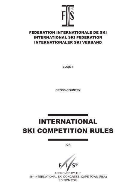 international ski competition rules - International Ski Federation