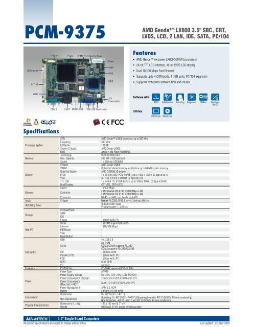 PCM-9375 - Universal Computer Systems