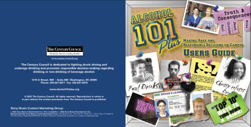 Alcohol 101 Plus Booklet