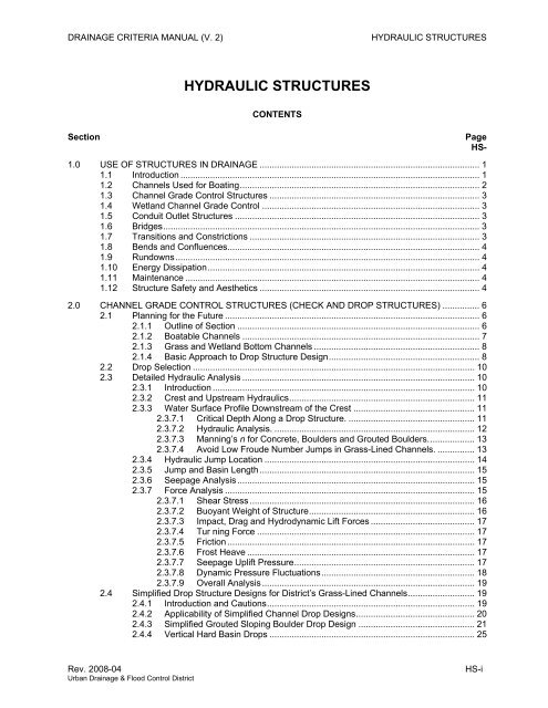 drainage criteria manual - Urban Drainage and Flood Control District