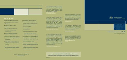 APS Values framework and checklist - Australian Public Service ...