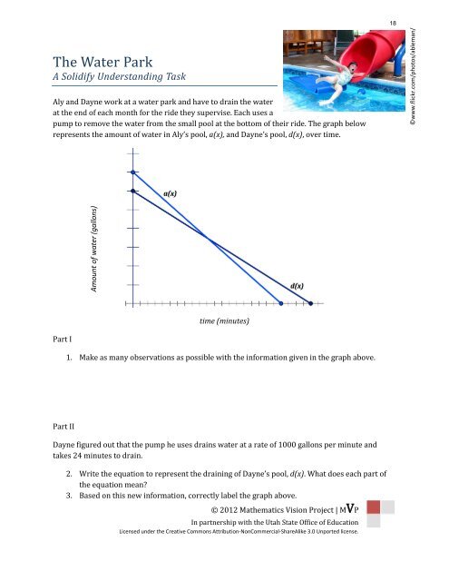 The Water Park â Teacher Notes - Utah Education Network