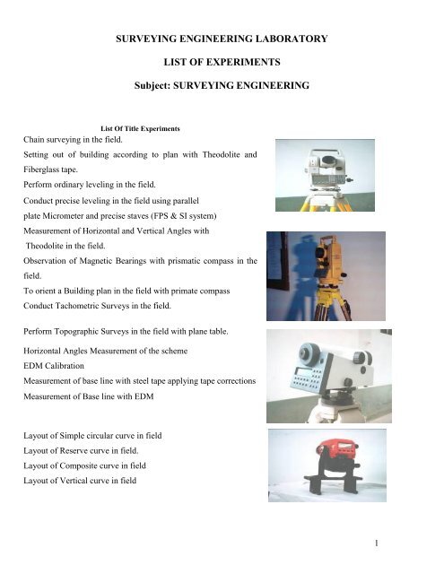 Surveying Laboratory