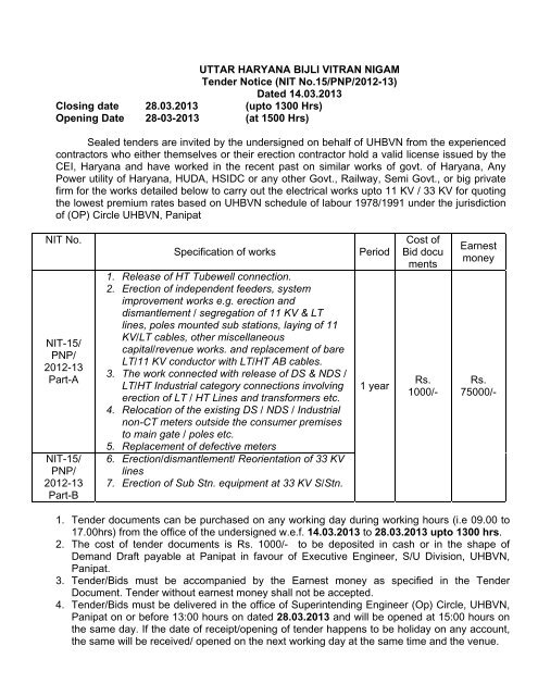 Uttar Haryana Bijli Vitran Nigam(UHBVN)