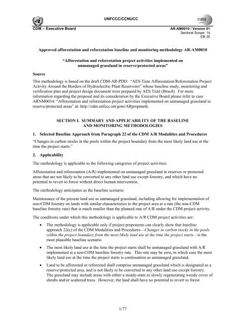 Approved A/R methodology AR-AM0010 - CDM