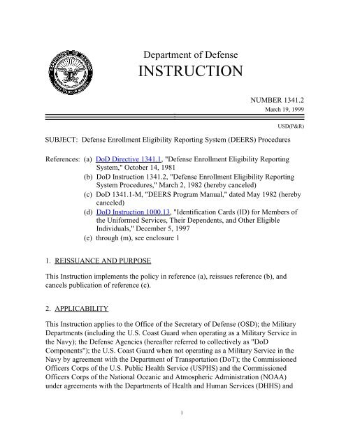 DoD Instruction 1341.2 - Defense Technical Information Center