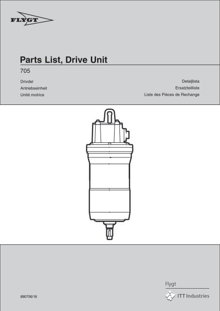 Parts List, Drive Unit