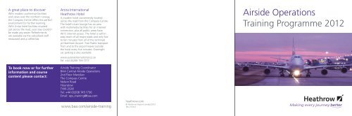 Airside Operations Training Programme 2012 - Heathrow Airport