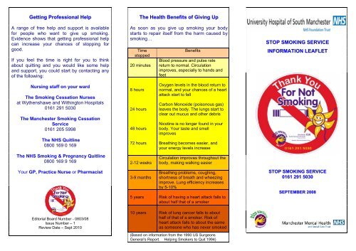 Stop Smoking Service Information Leaflet.pdf - UHSM