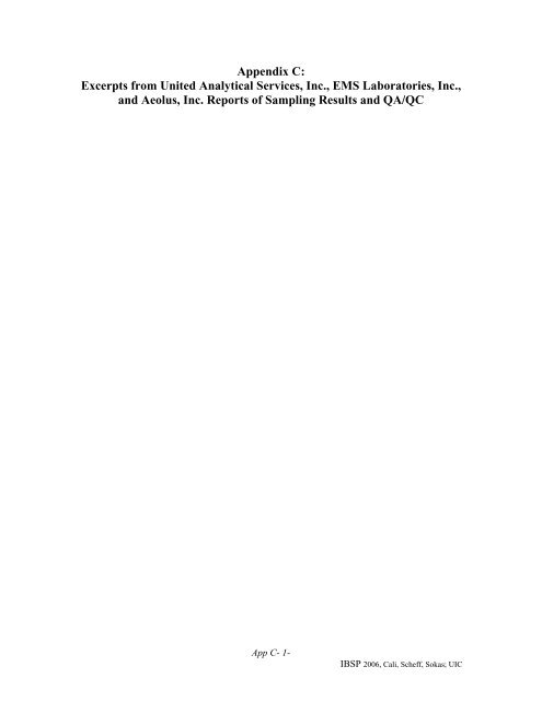 Appendix C: - University of Illinois at Chicago