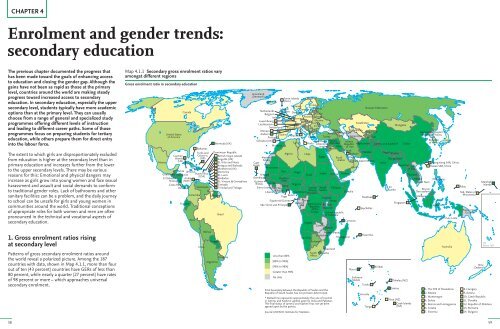 Enrolment and gender trends: secondary education