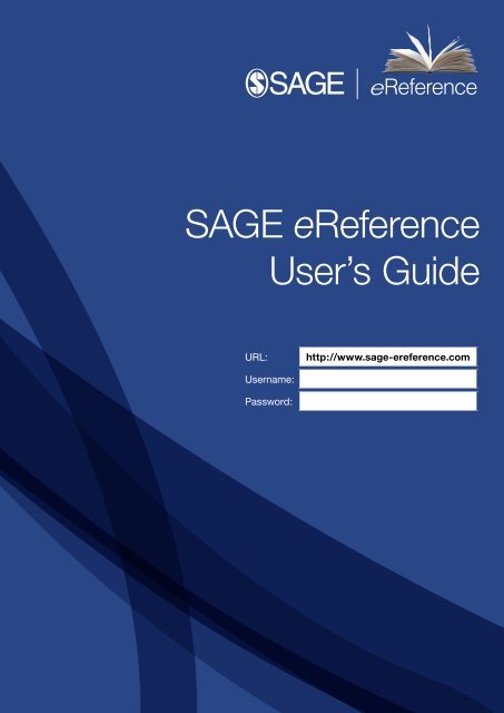 SAGE eReference User's Guide