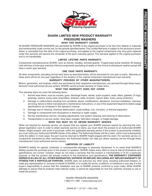 SHARK LIMITED NEW PRODUCT