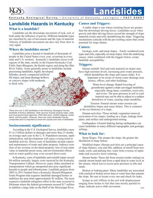 Landslide Fact Sheet