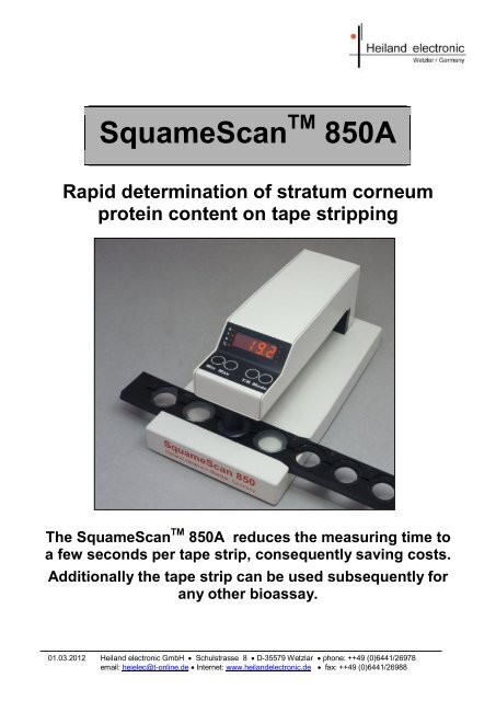 Product description - Heiland electronic GmbH